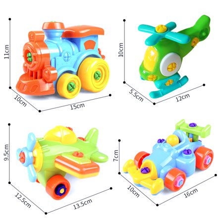 Wweixi Bonrich Children DIY Disassembling Airplane Car Train Helicopter ...