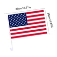 4Pcs Patriotic Car Window Clip Flag, Double Sided USA Flag With Pole ...