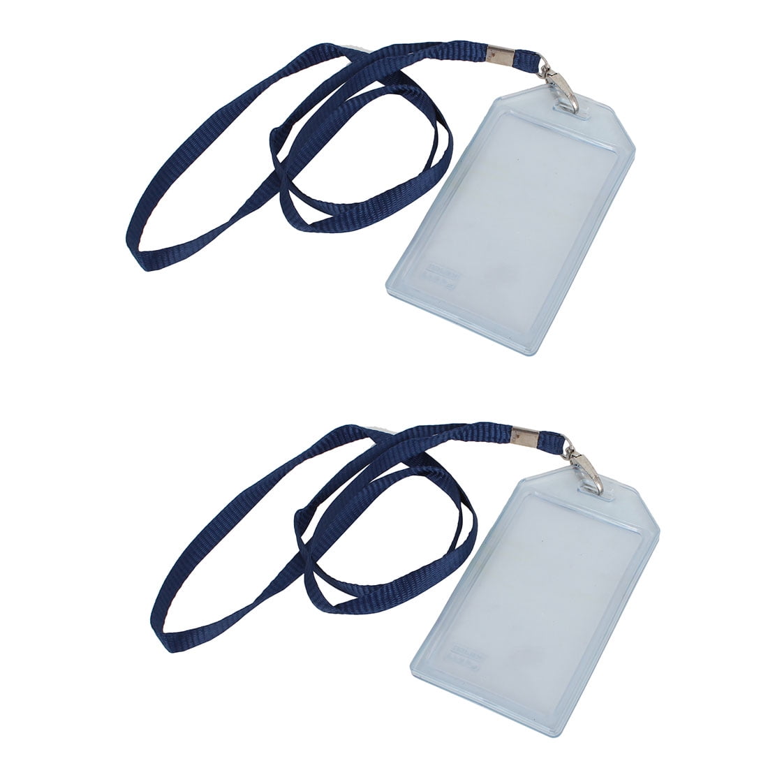 2 Pcs Office Clear Vertical Name Card ID Badge Holders W Blue Nylon 2-pcs-office-clear-vertical-name-card-id-badge-holders-w-blue-nylon