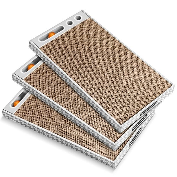 Tabla de rascar con forma de gato Markarbarka, 3 unidades, de cartón ...