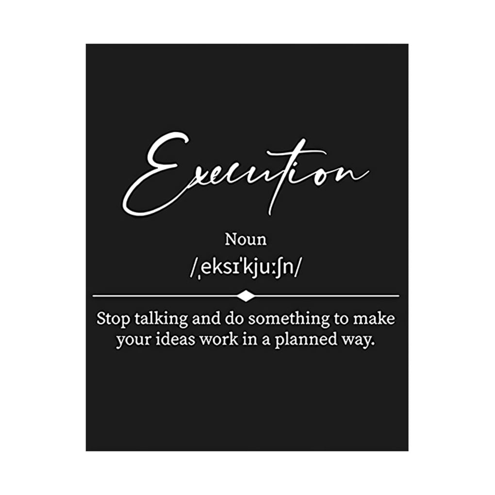 TureClos Black White Letters Posters Paper Wall Art Motivational Home ...