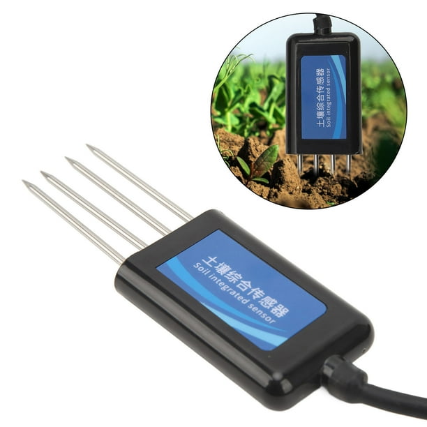 Soil NPK PH Sensor Probe, Salt Tolerance Soil Temperature Wet Detector ...