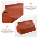 Leather Tissue Box Remote Control Holder Container Paper Cover Case ...