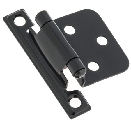 Semi-Concealed Self-Closing Cabinet Hinges - Matte Black, 20 Pack ...
