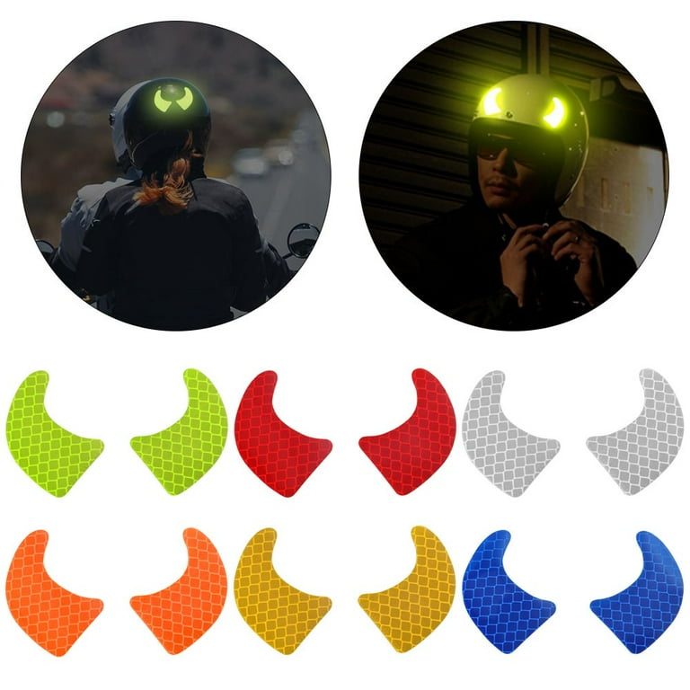 Reflective Motorcycle Helmet Decals VFLUO Kit Of Reflective Stickers