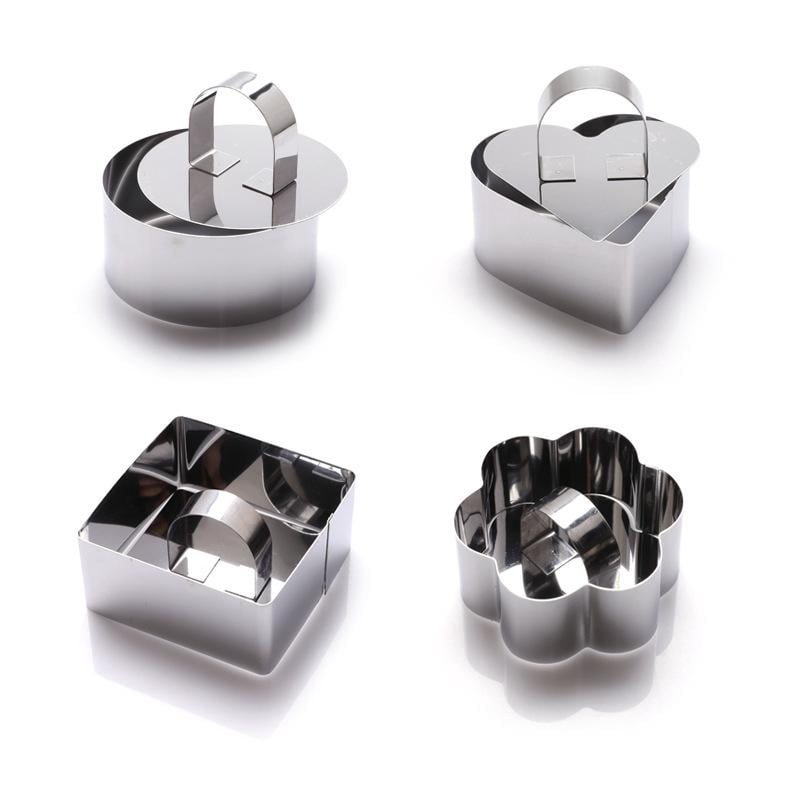 8PCS Round Cake Ring Cake Molds, Stainless Steel Mousse and Pastry Mini ...