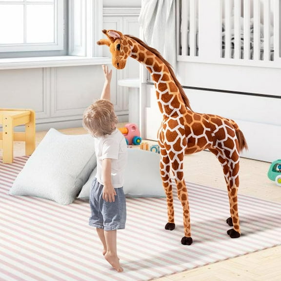 Jet Creations Safari Inflatable Plush Animal 5 Pack (Giraffe, Zebra ...