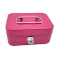 Cash Box with Lock Coin Box Money Saving Box Case Lockable Storage Box ...
