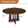 HMYG Round Dining Table for 4-47 Inch Farmhouse Kitchen Table,MDF ...
