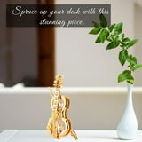 24K Gold Plated Crystal Studded Violin and Bow Ornament by Matashi ...