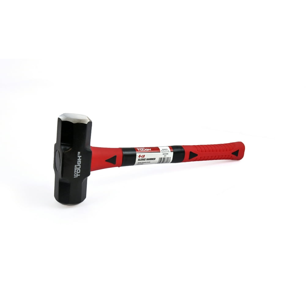 Hyper Tough 4 lb Sledge Hammer, Fiberglass Handle - Walmart.com ...