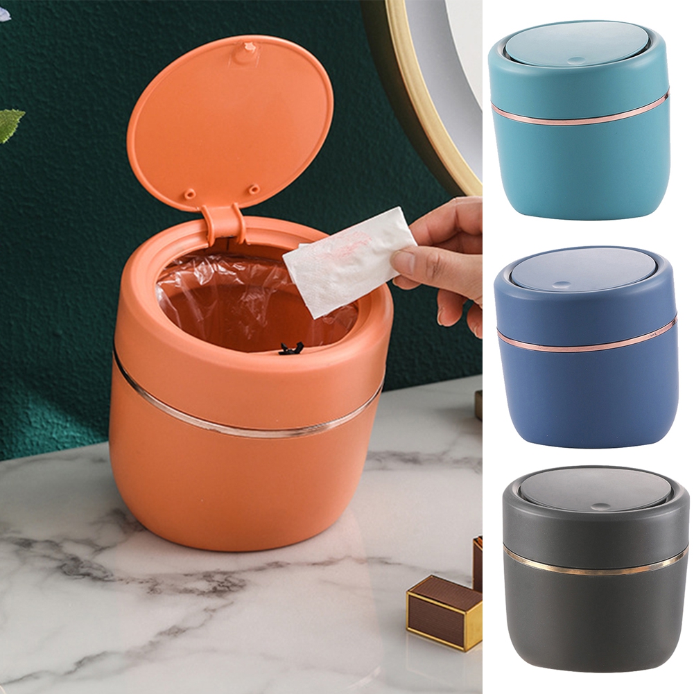 Shenmeida Mini Small Waste Bin Desktop Garbage Basket Home Table ...