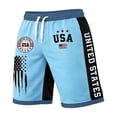 BRANROY 4th of July Shorts USA UNITED STATES - Men's Drawstring Waist ...