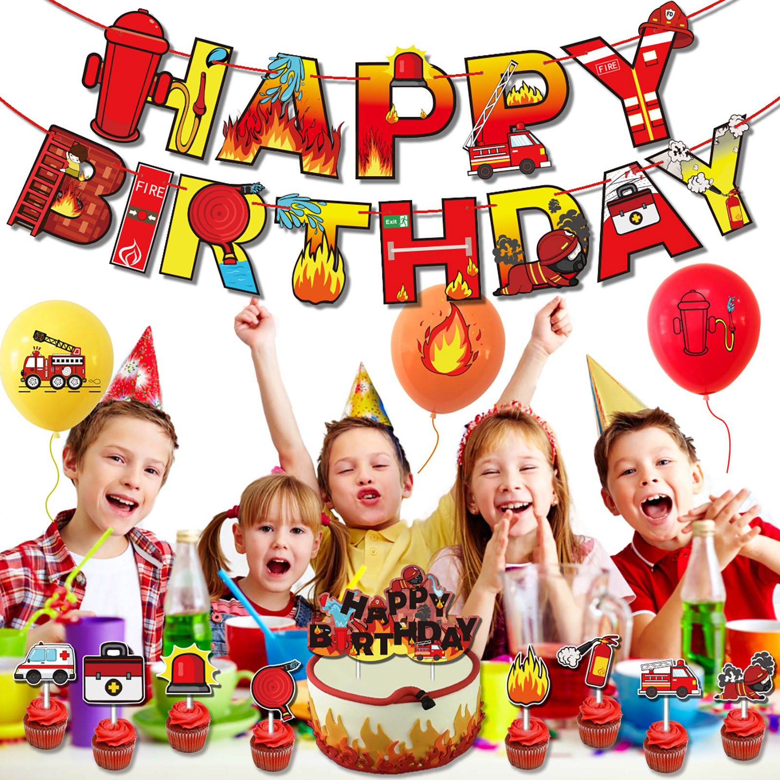 Dream Lifestyle 1 Set Birthday Party Set Fireman Theme DIY Emulsion dream-lifestyle-1-set-birthday-party-set-fireman-theme-diy-emulsion