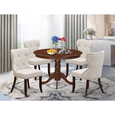 Dining Chairs, Accent Diner Chairs with Nailhead Trim and Back Ring ...
