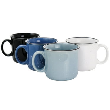Mr. Coffee Dutton Springs 4 Piece 19 Ounce Stoneware Assorted Designs Mug Set in White - Walmart.com