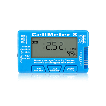 RC Cellmeter 8 Digital Battery Capacity Checker Controller Tester ...