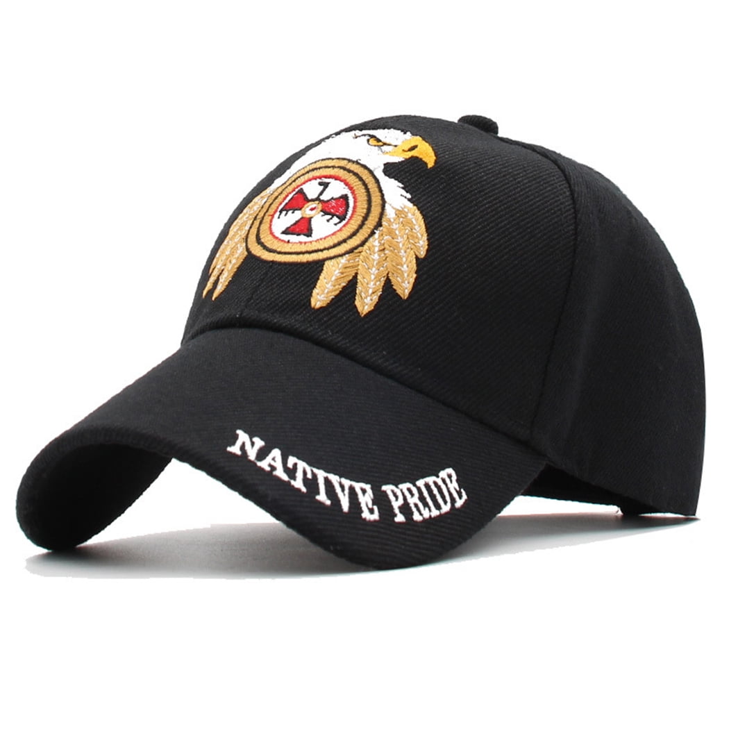 USA American Flag Patriotic Eagle Hawk Embossed Adjustable Baseball ...