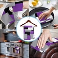 3 Pack Abstract Art Kitchen Towels Patchwork Purple Black and Grey ...