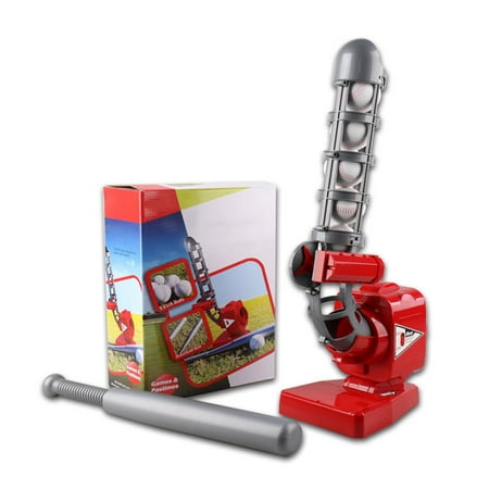 Auto Cricket Soft Baseball Bowler Shooter Thrower w/Bat Sport Training ...