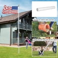 FFIYL 25 FT Heavy Duty Flag Pole, Extra Thick 14 Gauge Aluminum ...