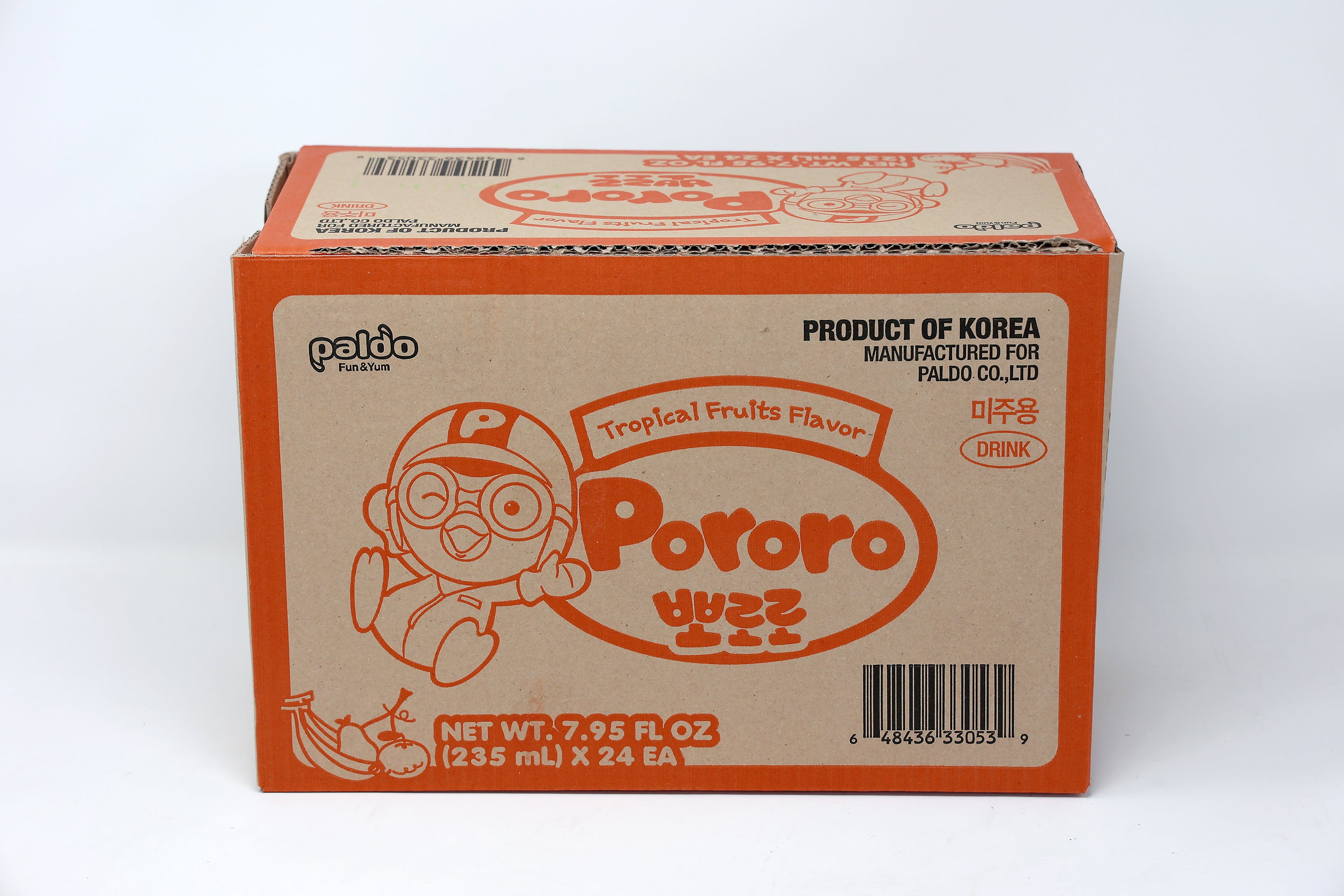 Paldo Fun & Yum Pororo Drinks Tropical Fruits Flavor Beverage 235ML ...