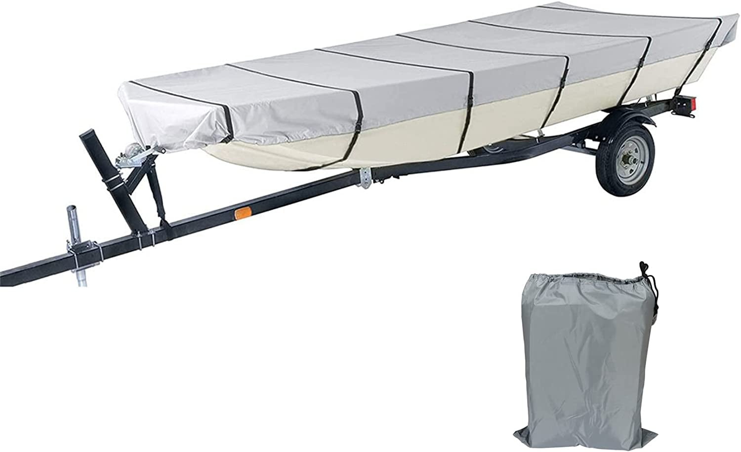 ALL-CARB Boat Cover Heavy Duty Marine Grade Polyester Trailerable ...