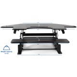 VIVO Black Corner Adjustable Stand-Up Office Desk Riser for Computer ...