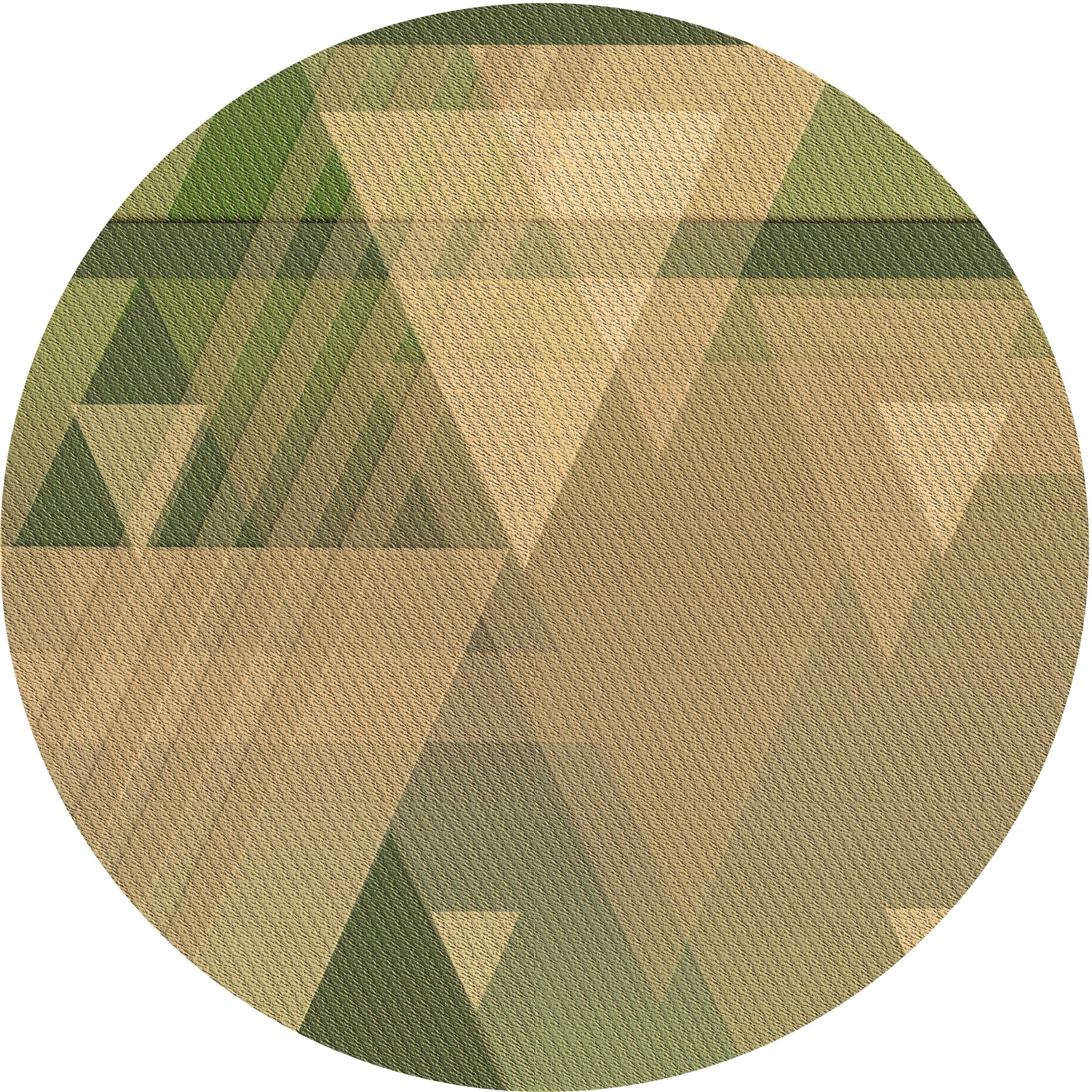 Ahgly Company Indoor Round Patterned Metallic Gold Area Rugs, 8' Round ...