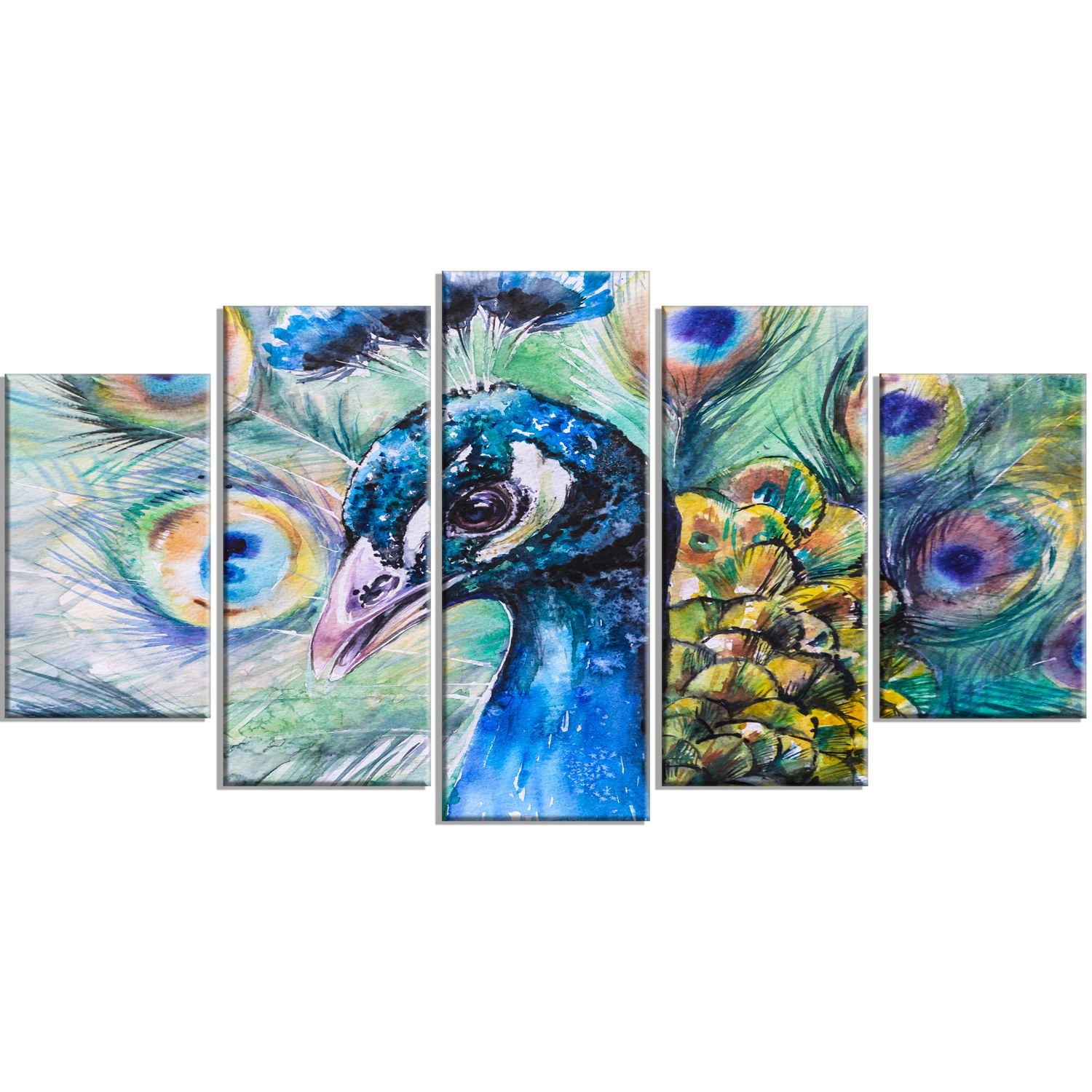 Click here for Designart Design Art Beautiful Peacock Watercolor... prices