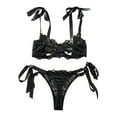 Lace Bow Girls Sexy Lingerie Set Plus Size Bustier For Women Lingerie