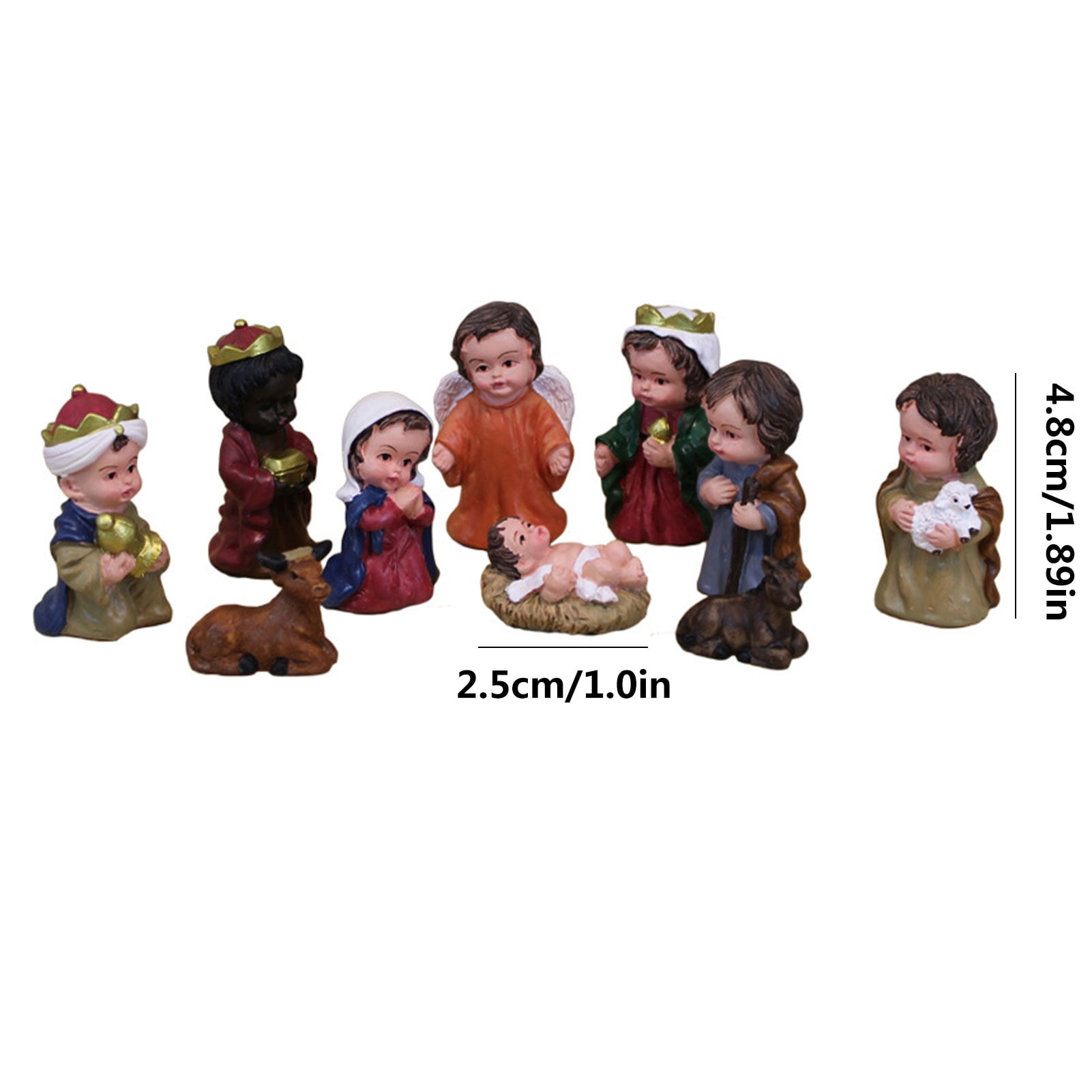 Buy MINOCOOL 10-Piece Cute Nativity Set - Christmas Manger Scene ...