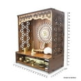 Wooden Pooja Temple/Stand with LED Spot Light for Home and Office ...