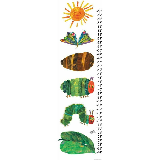 Eric Carle Caterpillar Becomes Butterfly Canvas Growth Chart - Walmart.com