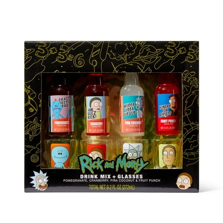 Gift Baskets, Adult Swim RICK AND MORTY Drink Mix And Shot Glass Gift ...