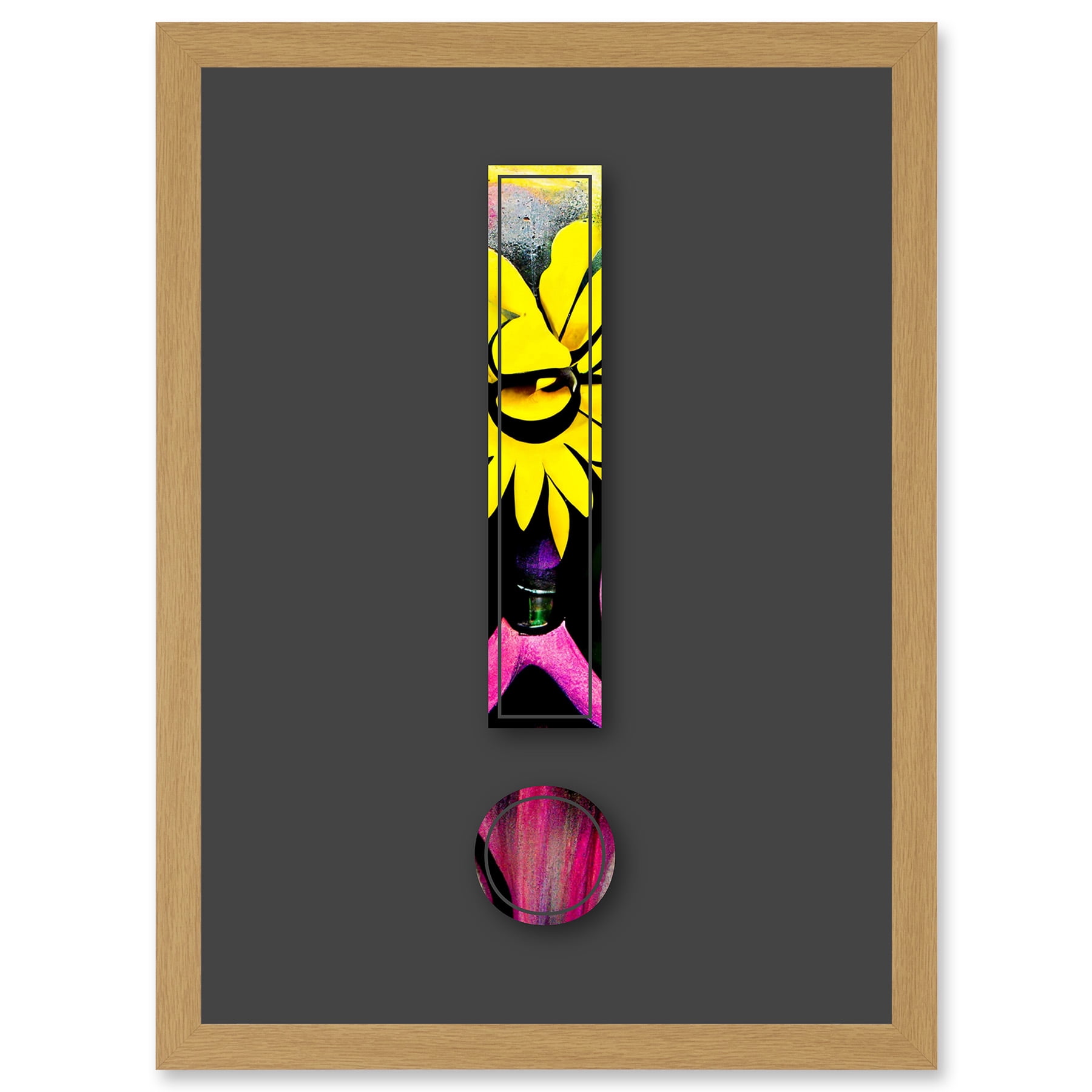 Symbol ! Exclamation Mark Point Bright Flower Decorative Graffiti Mural ...