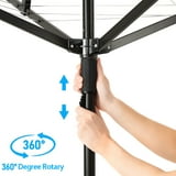 Gomok Umbrella Drying Rack, Rotary Outdoor Dryer Clothes Line 4 Arms ...