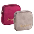 2 Pieces Tampon organizer bag Plush cloth organizer bag Portable tampon ...
