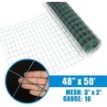 Fencer Wire 16 Gauge Green Vinyl Coated Welded Wire Mesh 2x3 inch ...