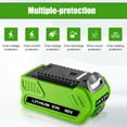 GreenWorks 40V GMAX Power Tools Compatible 2Pack 6.0Ah 40 Volt Lithium ...