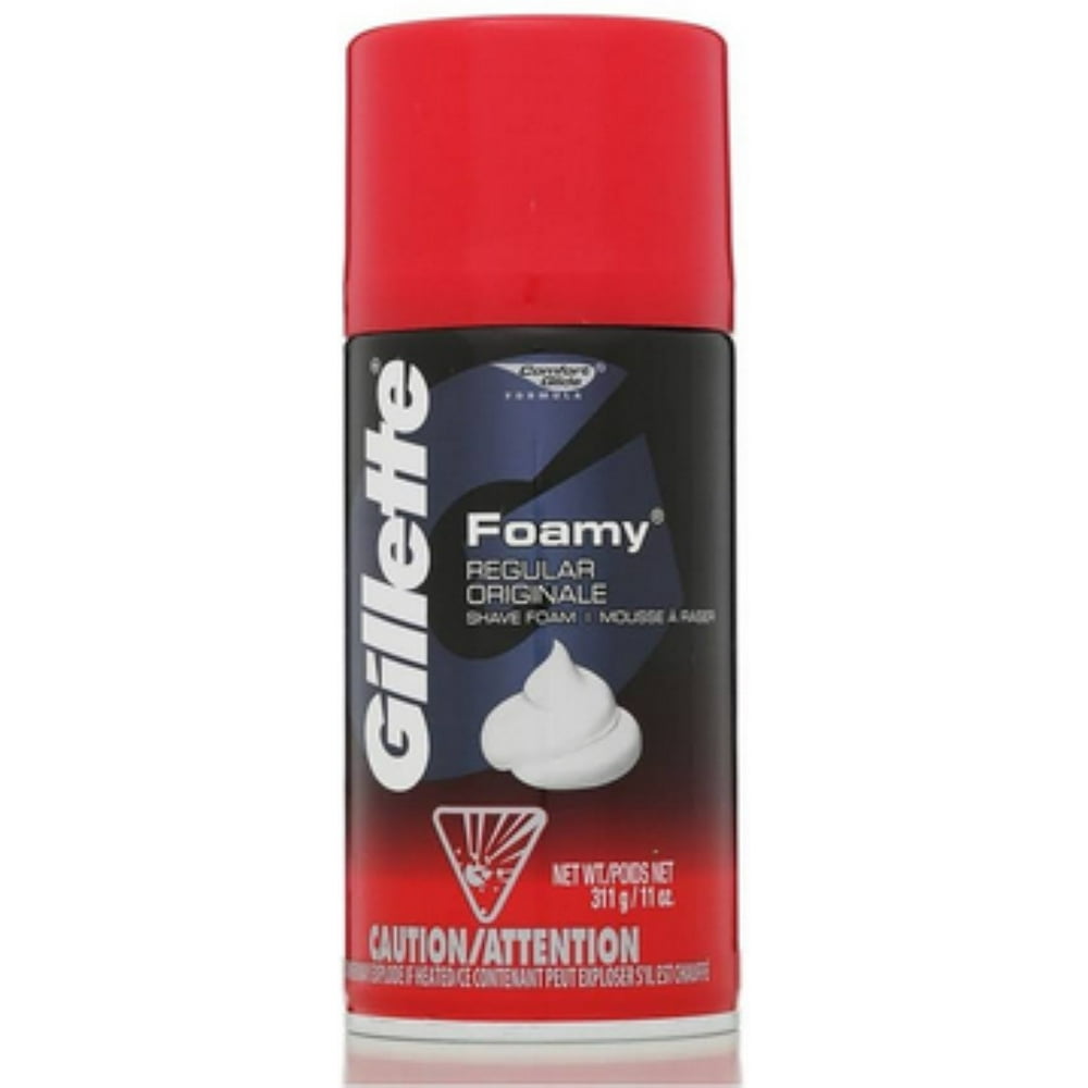 Gillette Foamy Shave Foam Regular 11 oz (Pack of 2) - Walmart.com ...