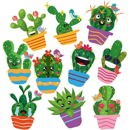 50 Pieces Cactus Cutouts Cactus Theme Bulletin Board Decoration Prickly ...