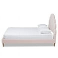 Bowery Hill Contemporary Velvet Seashell Shaped Queen Platform Bed in ...