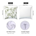 6Pc Green Leaf & Geometric Pattern Cushion Cover Set, Peach Velvet ...