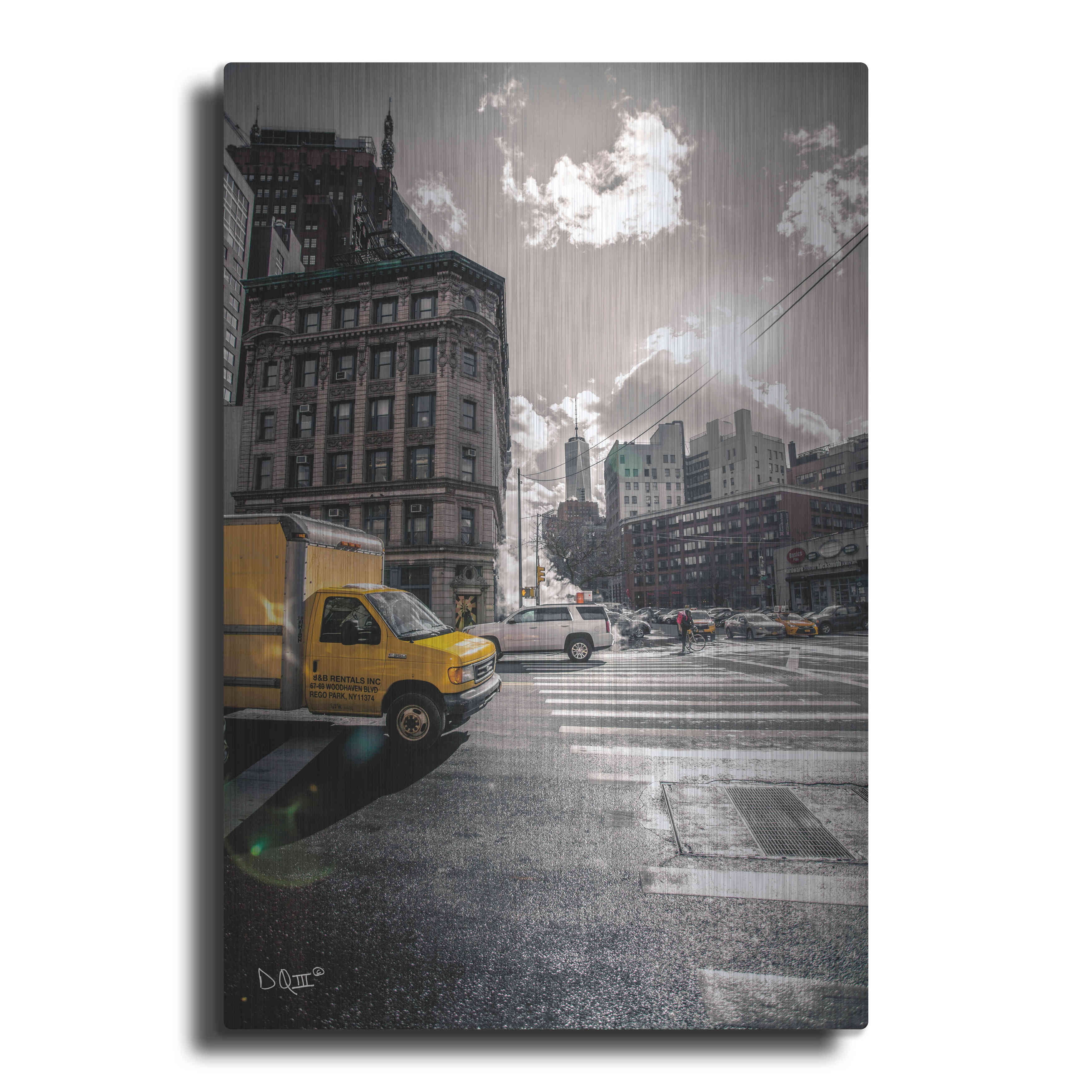 Luxe Metal Art 'Crosswalks of Manhattan I' by Donnie Quillen Metal Wall ...