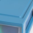 Iris Usa 6 Qt 1 5 Gal Stackable Plastic Storage Drawer Ash Blue