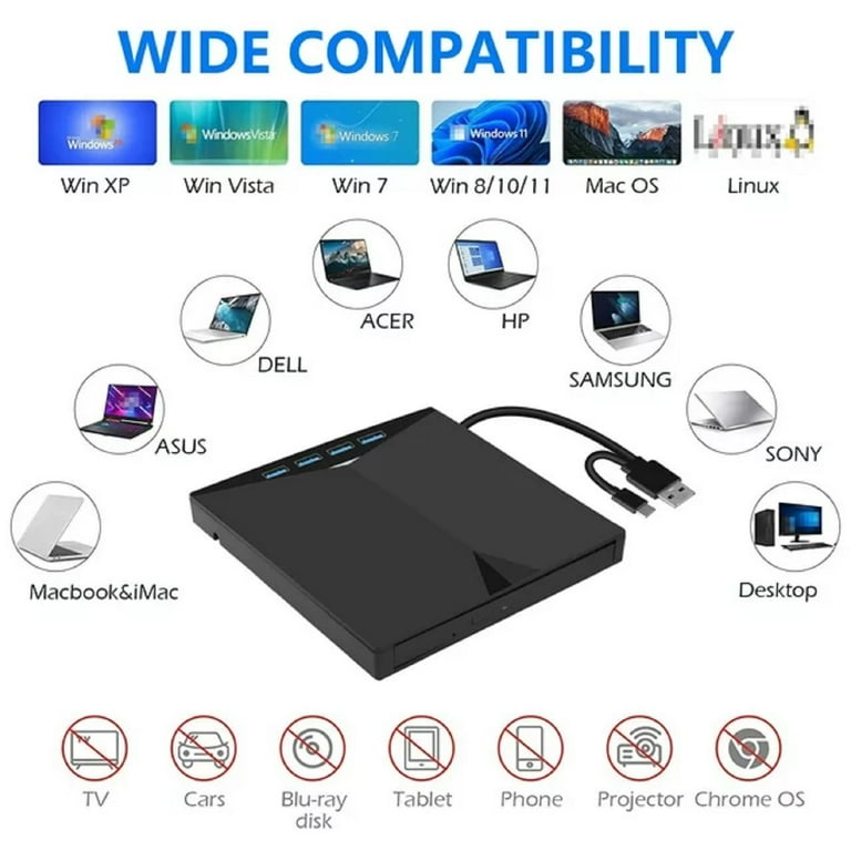 Hp Laptop Dvd Player Windows 7 USB C External CD DVD Drive, USB Type C