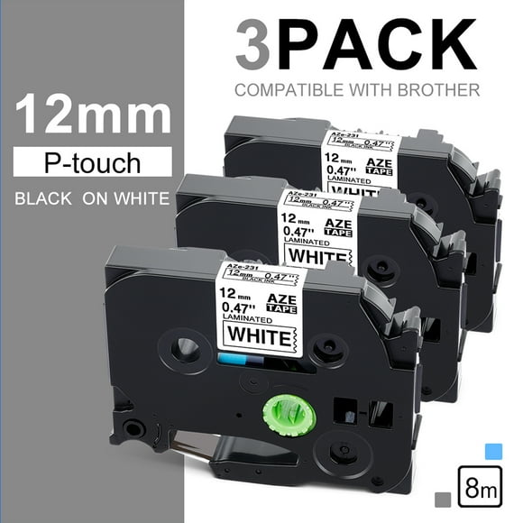 12mm 47 Laminated White Tz Tape