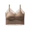 BRGZLK Lace Bralettes for Women Solid Color Seamless Wide Strap Push-Up ...