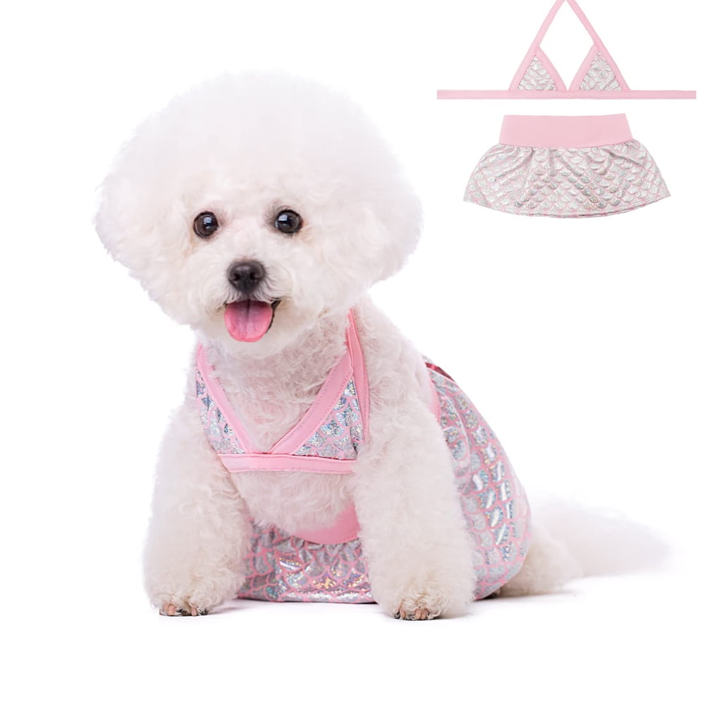 Coloody Dog Summer Bikini Suit Printed Lace-Up Beach Dog Kitten ...